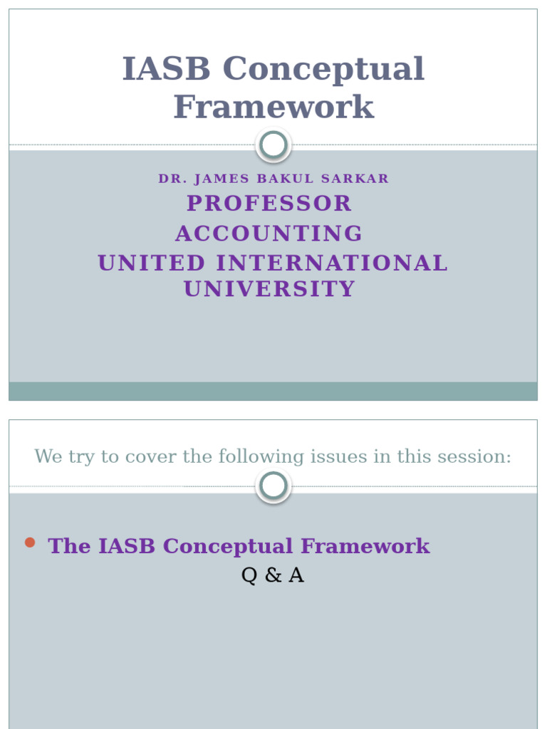 IASB Conceptual Framework Overview | PDF | International Financial ...