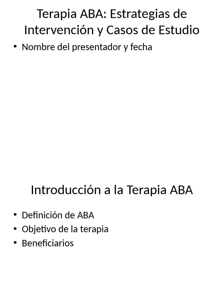 Terapia ABA | PDF