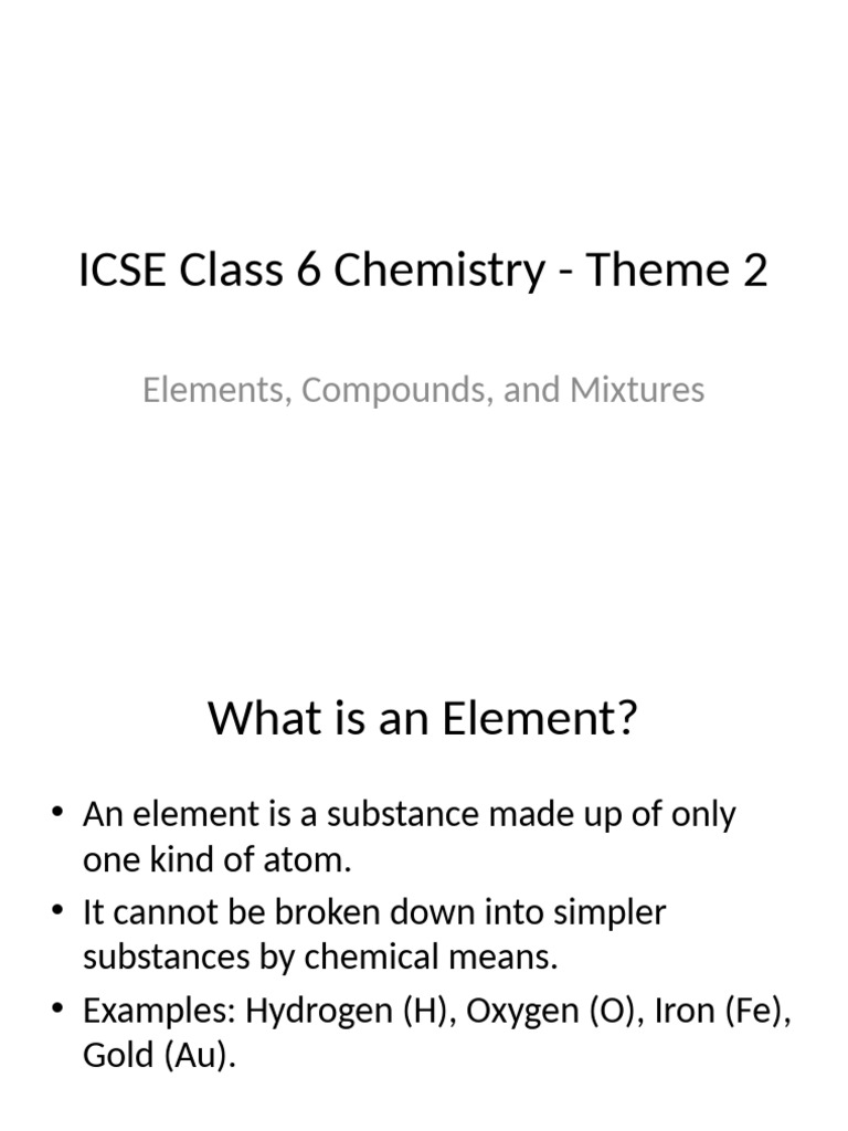 Elements, Compounds, and Mixtures Guide | PDF