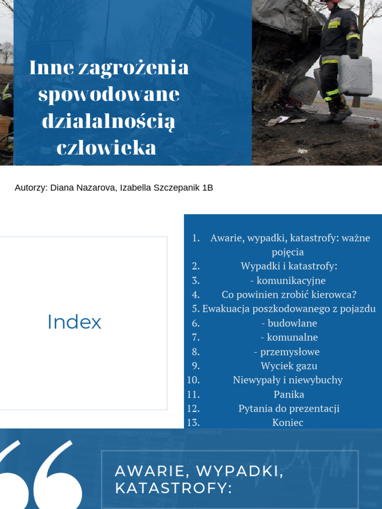 Inne Zagrożenia Spowodowane Działalnością Człowieka: Autorzy: Diana Nazarova, Izabella ...