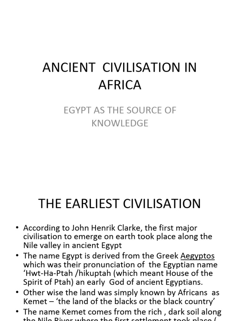 Ancient Civilisation in Africa | PDF