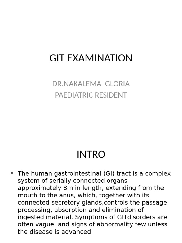 3.GIT EXAMINATION (2) | PDF | Vein | Abdomen