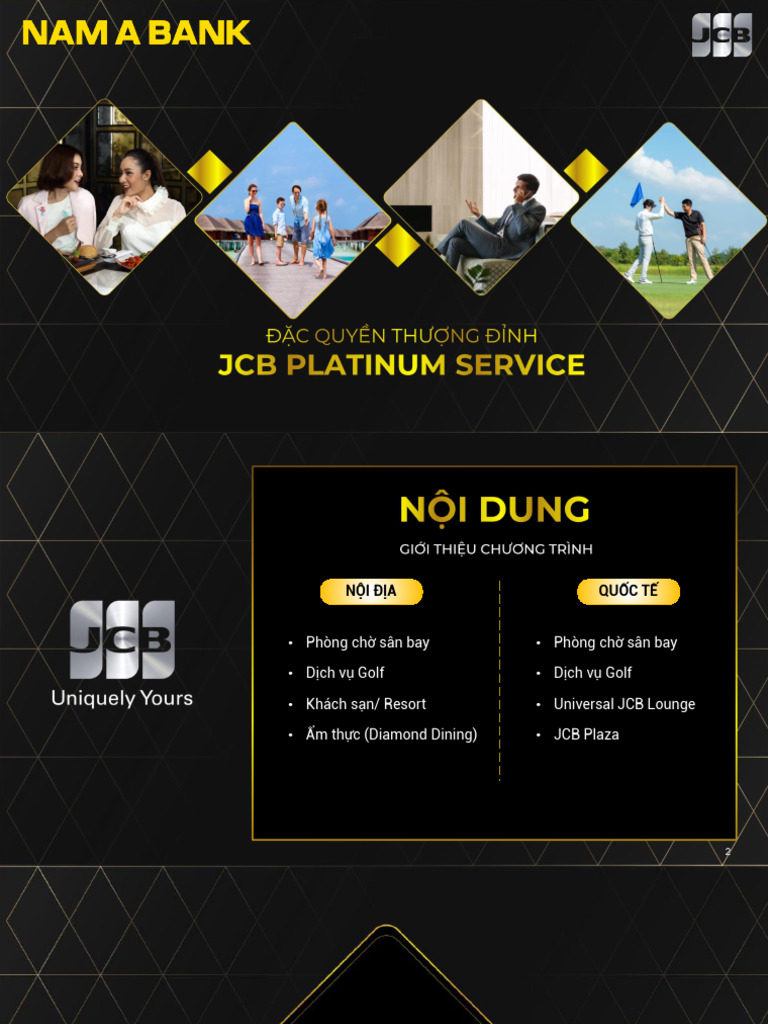 Nam A Bank JCB Platinum - Dac Quyen Thuong Dinh 01.2022 | PDF