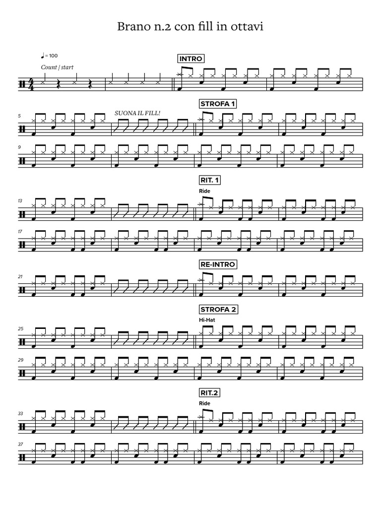 Brano N 2 Con Fill in Ottavi 2 | PDF