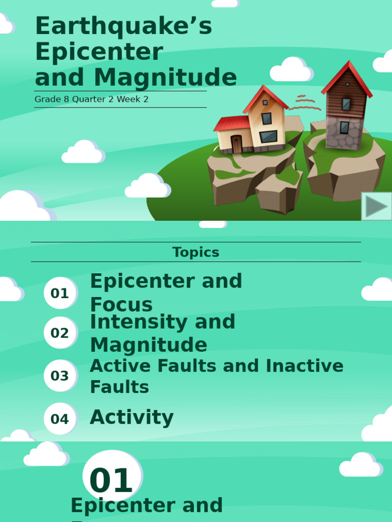 Earthquakes Epicenter and Magnitude Q2W2 | PDF | Earthquakes | Fault ...