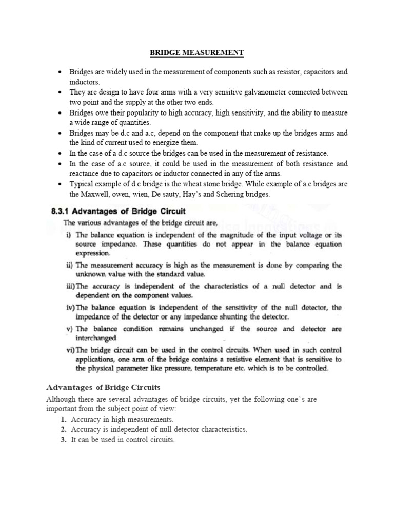 DC and Ac Bridges | PDF | Electrical Network | Capacitor