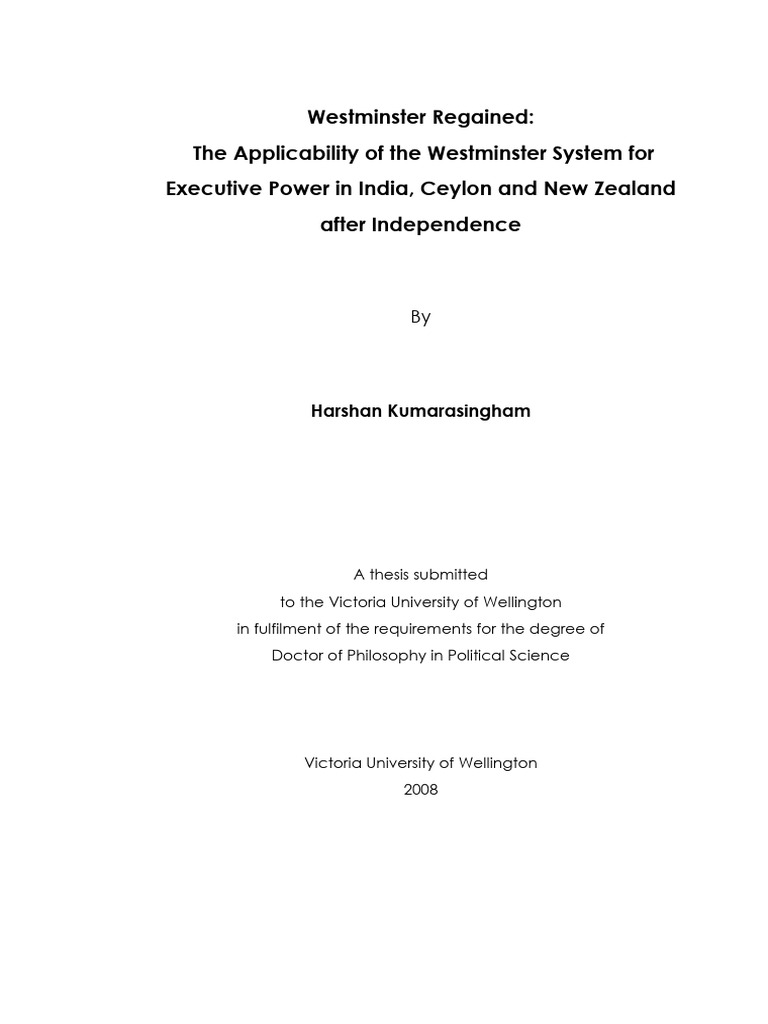 Thesis Access | PDF | Westminster System | Parliament Of The United Kingdom