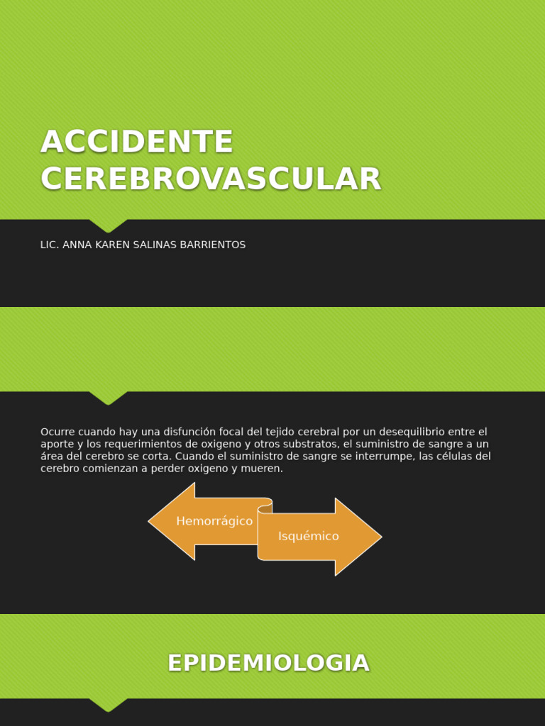 Accidente Cerebrovascular | PDF | Carrera | Isquemia