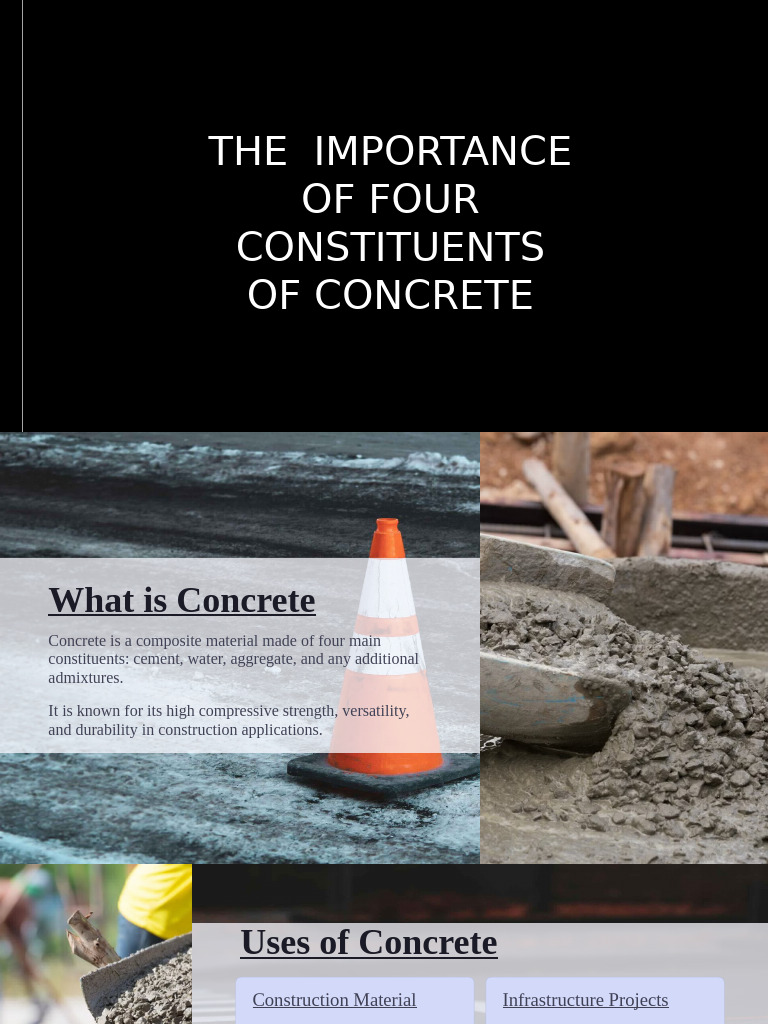 4 Constituents of Concrete | PDF | Concrete | Cement