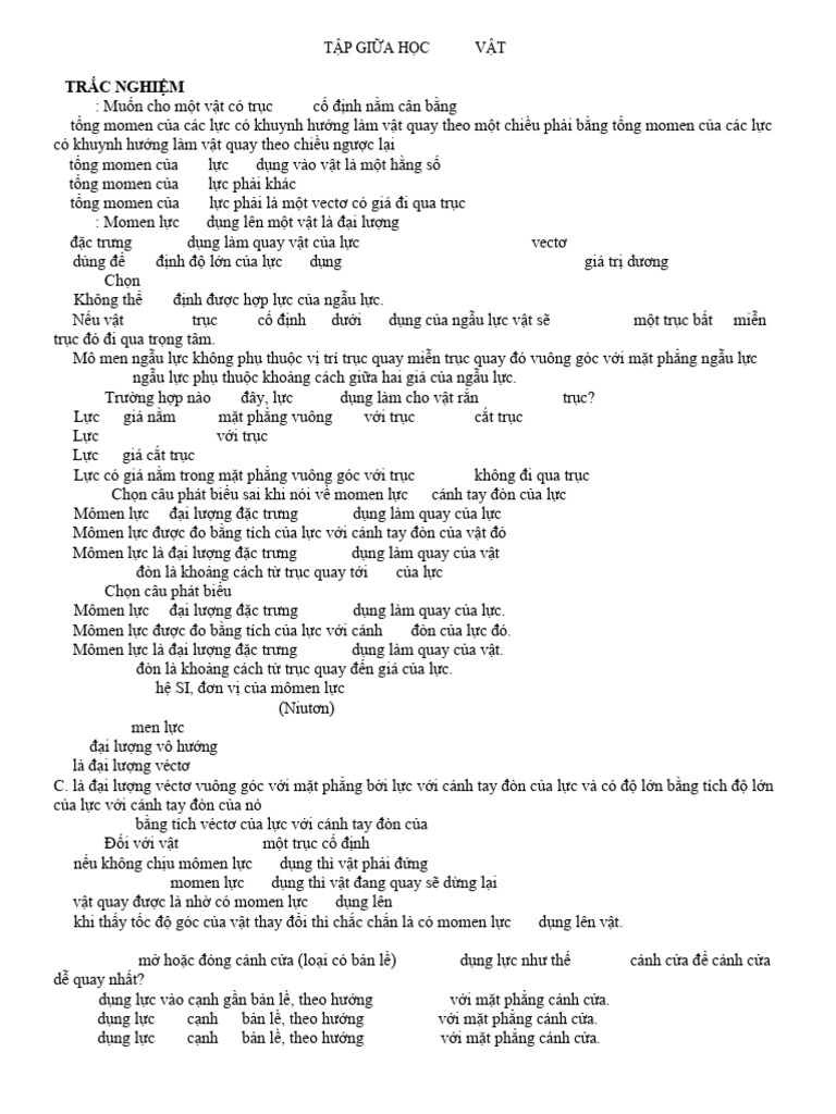 Đề Lý luyện tập gk2 | PDF