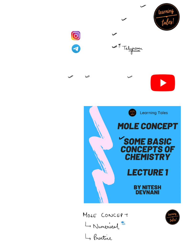 Lecture 1 Mole Concept | PDF