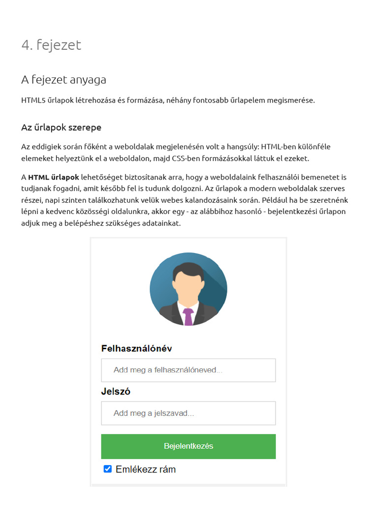 Fejezet - Webtervezés Jegyzet | PDF