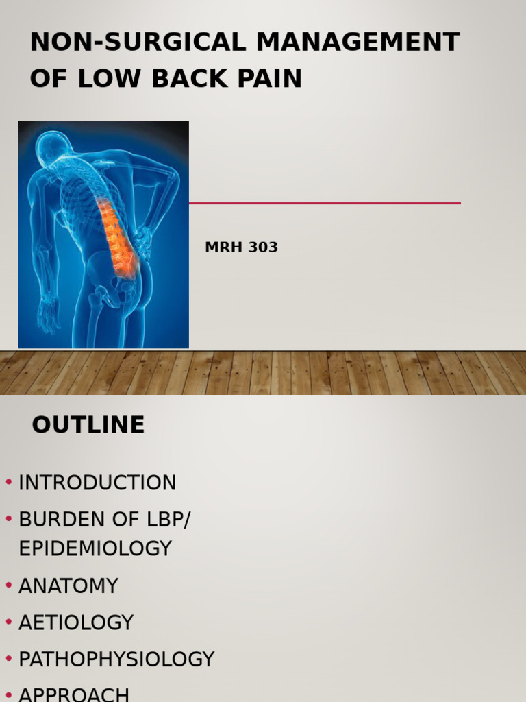 Non-Surgical Low Back Pain Management | PDF | Vertebral Column | Back Pain