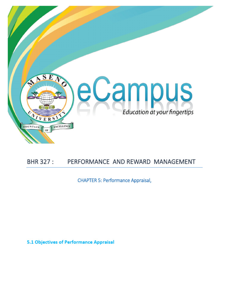 BHR 327 Chapter 5 Performance Appraisal | PDF | Performance Appraisal | Employment