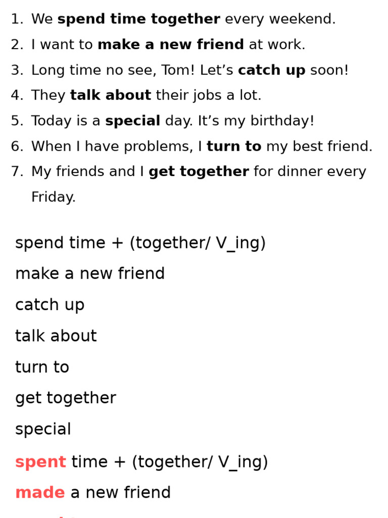Spend Time Together Make A New Friend Catch Up Talk About Special Turn ...