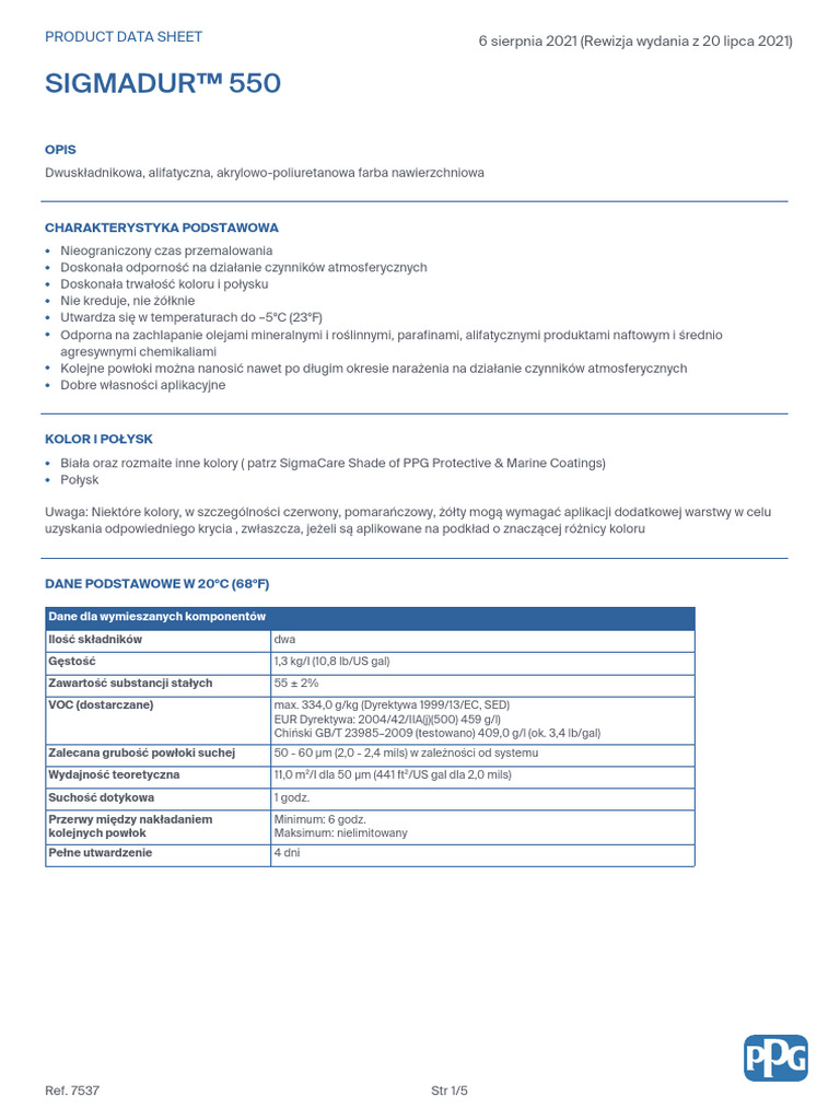 Sigmadur 550 KT | PDF