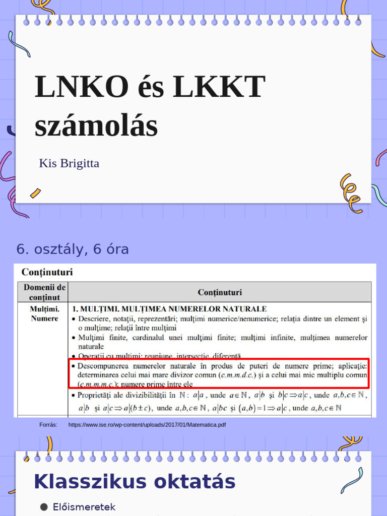 LNKO És LKKT Számolás | PDF