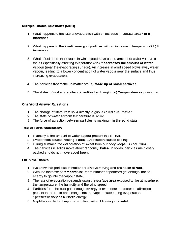 Class 9 Ch-1 test-4(page 9 to 13) answers | PDF