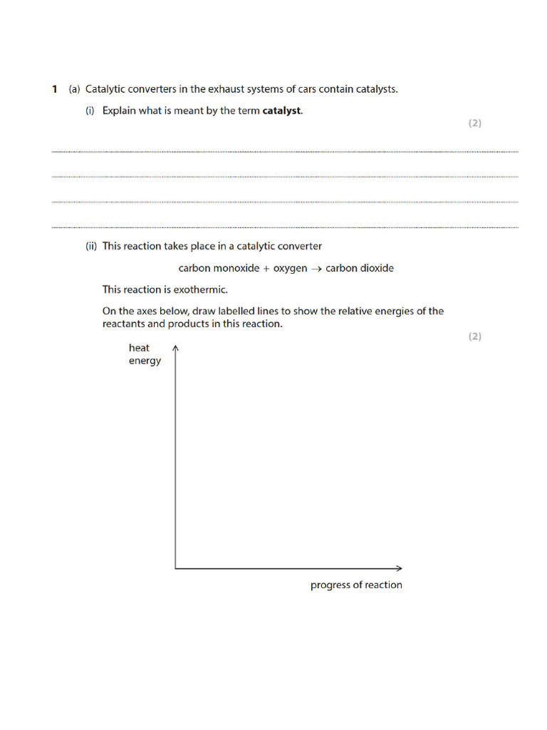 Rates of Reaction 1 QP | PDF | Catalysis | Physical Sciences