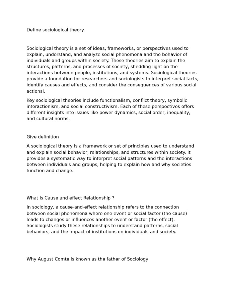 Understanding Sociological Theory Basics | PDF | Karl Marx | Dialectic