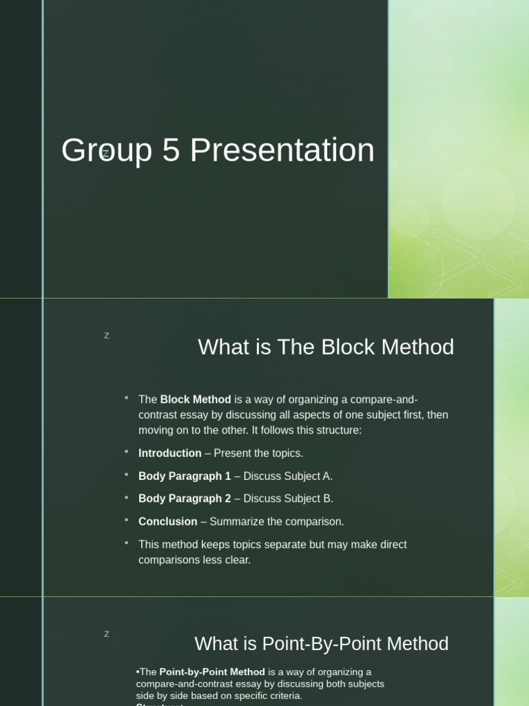 Group 5 Presentation | PDF
