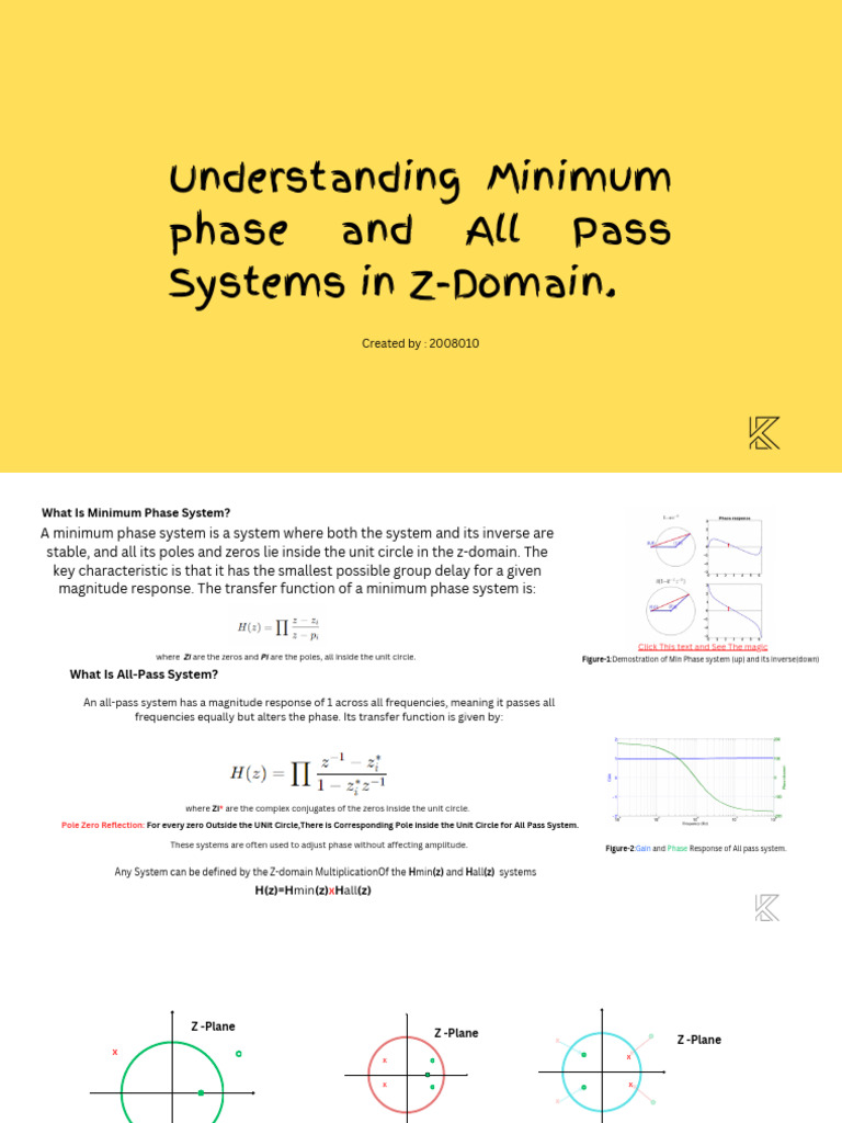 All pass And Minimum Phase System_Kaji Rahat | PDF | Mathematical Objects | Mathematical Physics