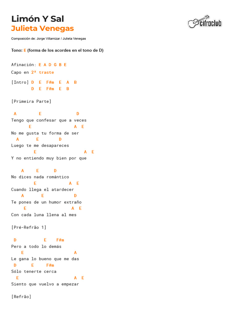 Julieta Venegas - Limón Y Sal | PDF