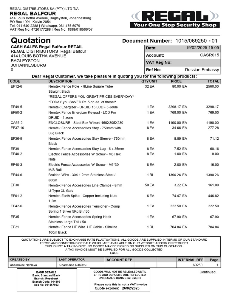 K8 Document Quotation-06925001 | PDF