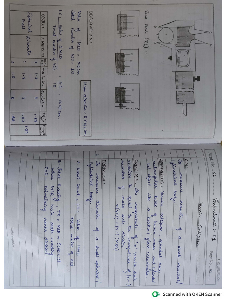 physics 1st pu record | PDF