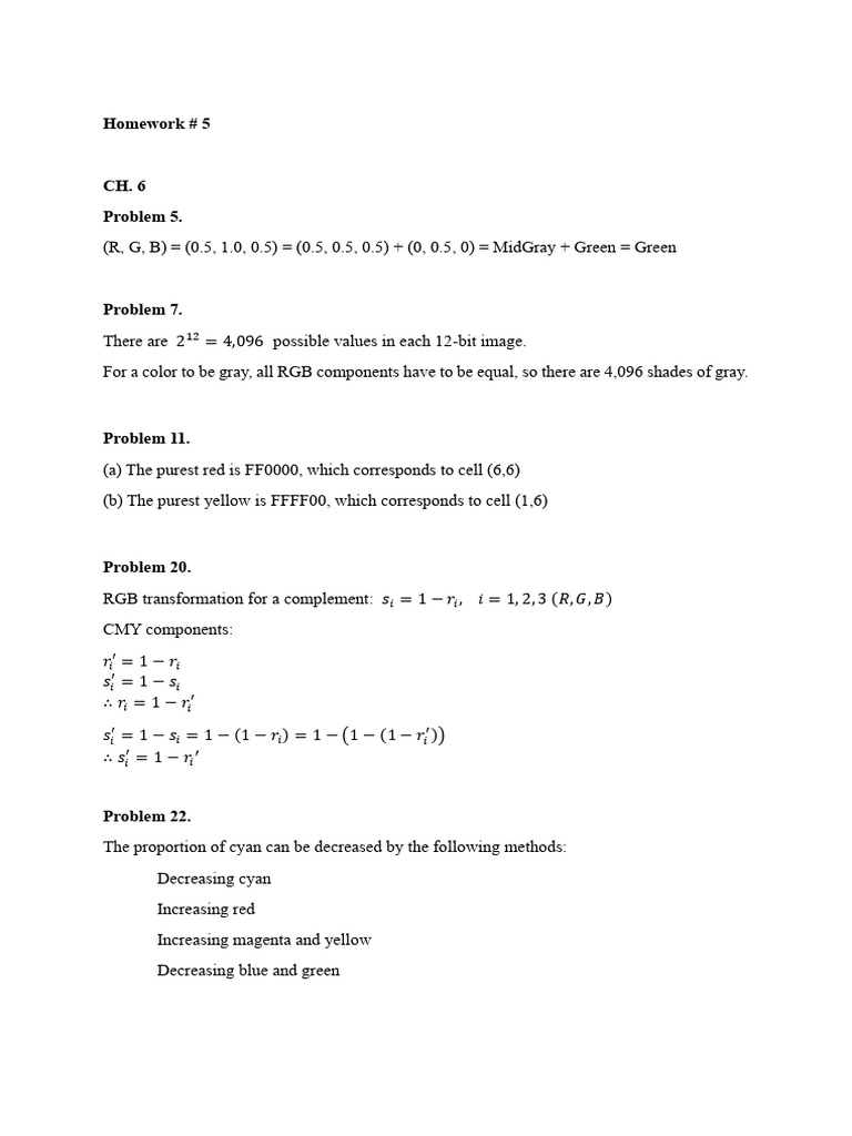 Hw5 Solution | PDF