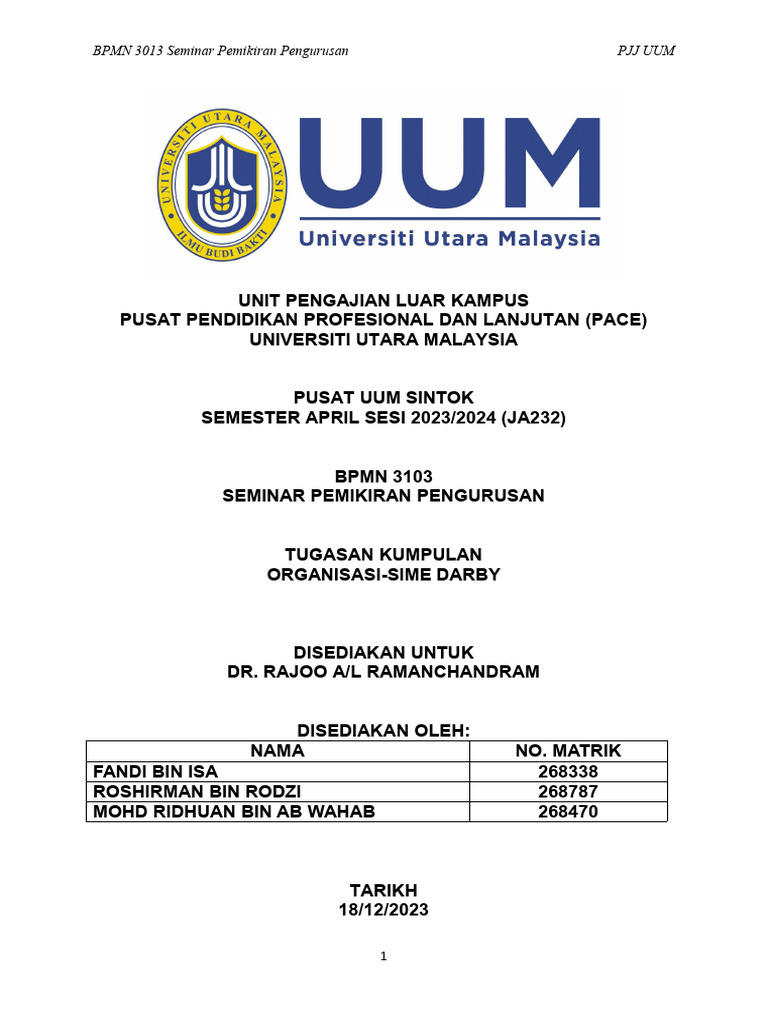 Organisasi Sime Darby | PDF