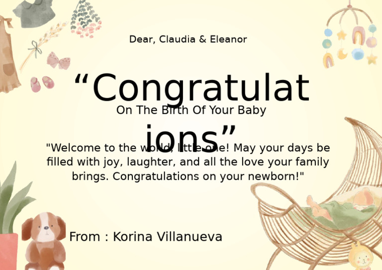 White House Baby Birth Congratulations | PDF
