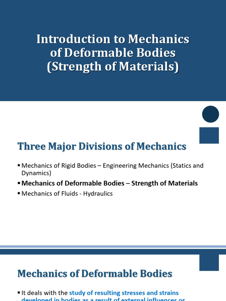 ES 7EE Lecture 01 | PDF | Stress (Mechanics) | Force