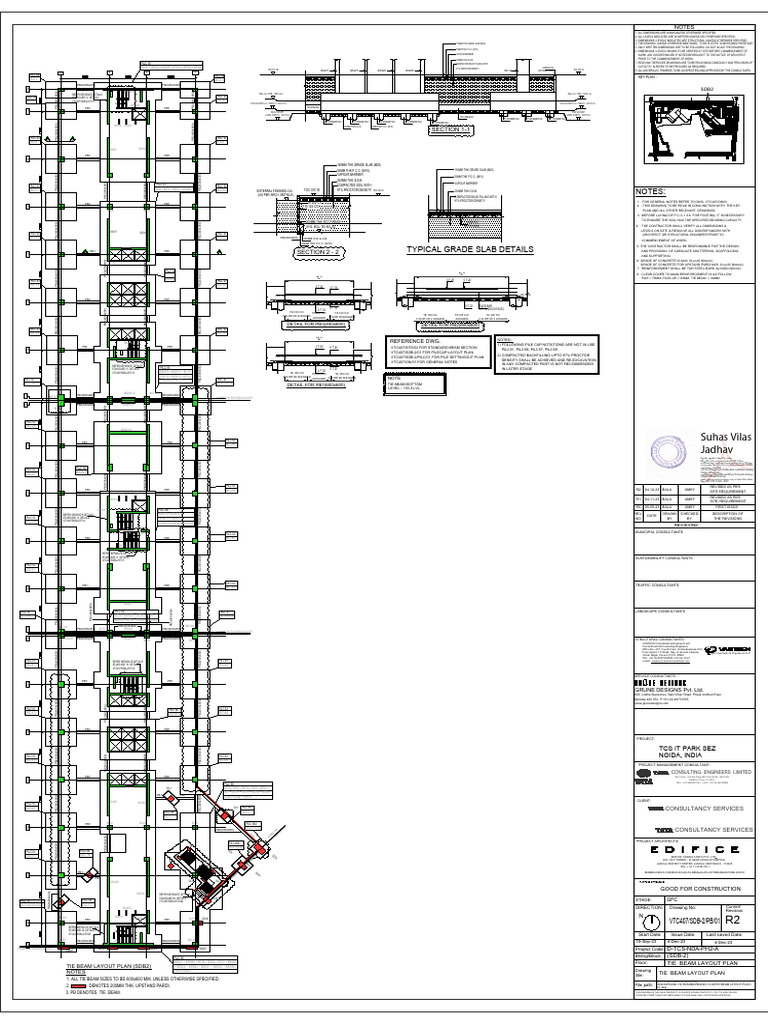 Tie Beam Layout Plan - R2-PB | PDF