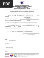 CS Form No. 4 Certificate of Assumption To Duty | PDF