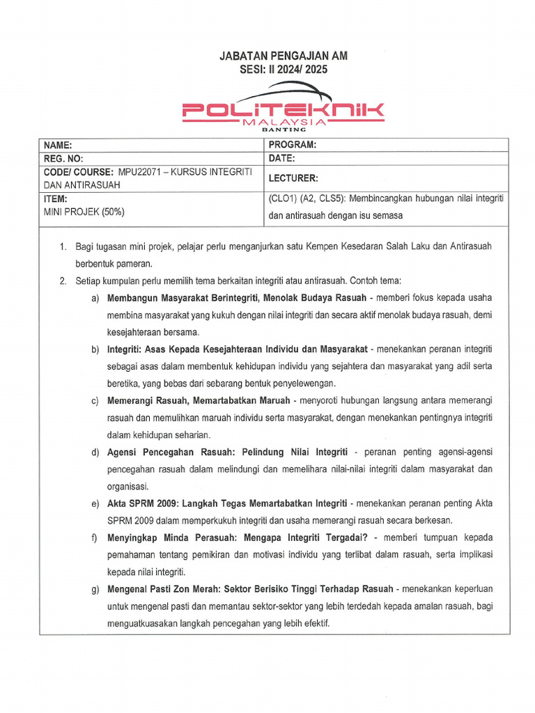 mini projek KIAR | PDF