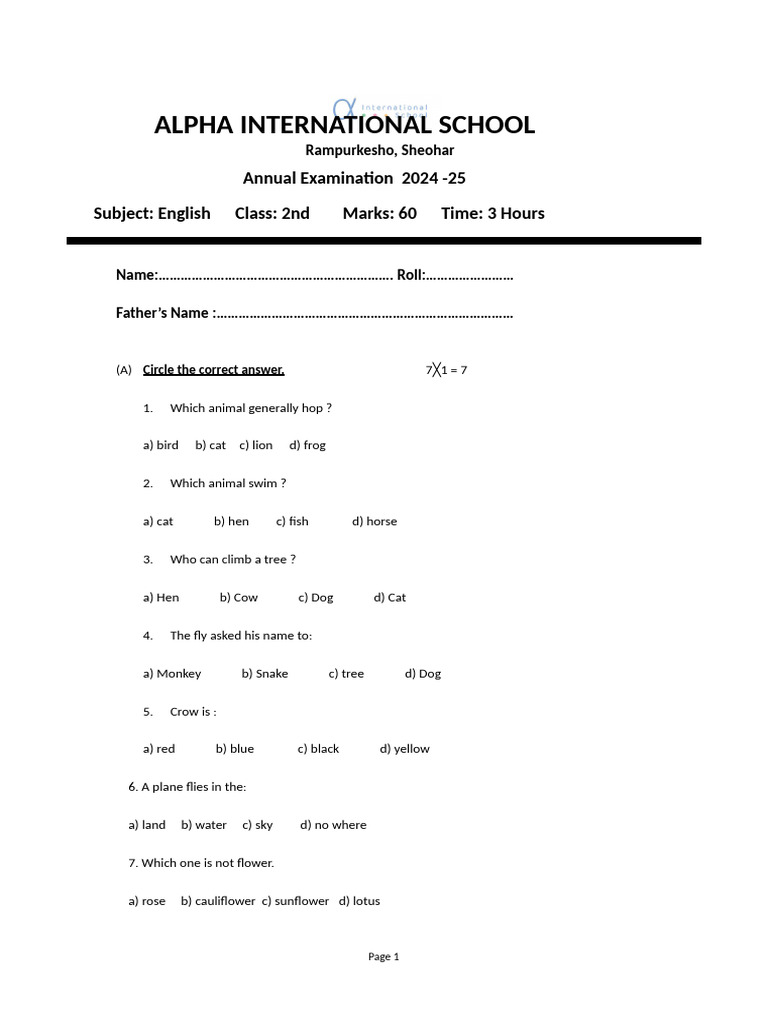 Class 2 Pdf