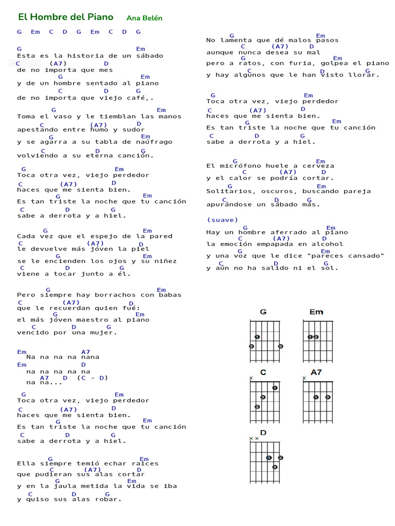 Ana Belen - El Hombre Del Piano | PDF