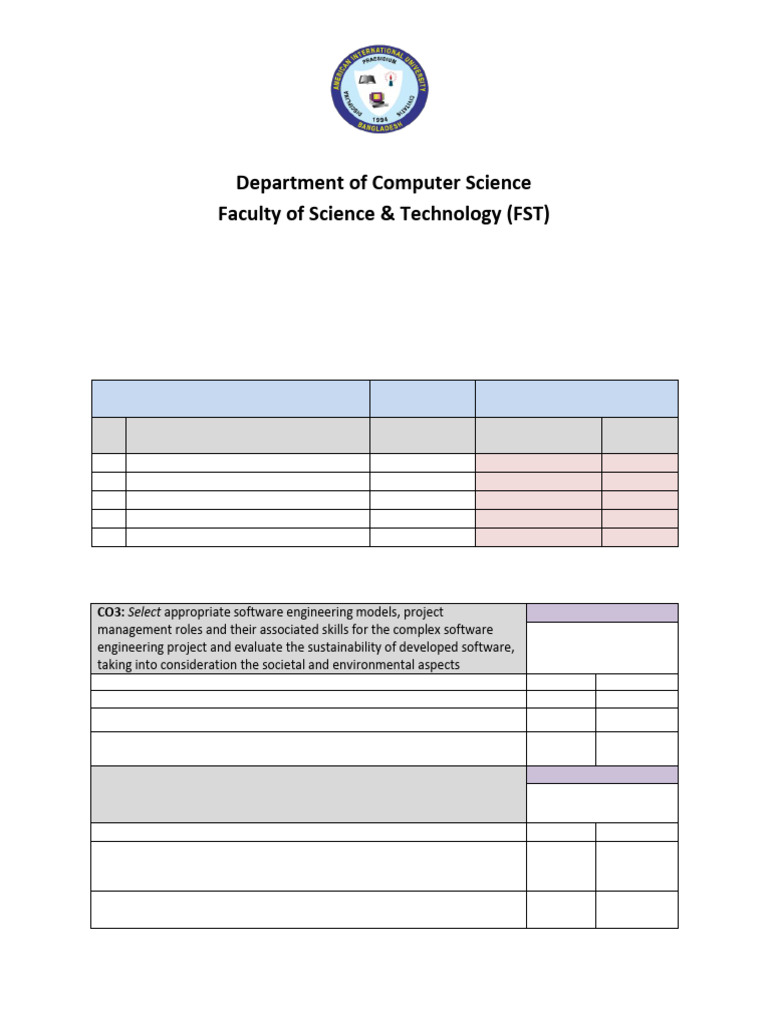 AIUB Software Engineering Project Report | PDF | Project Management ...