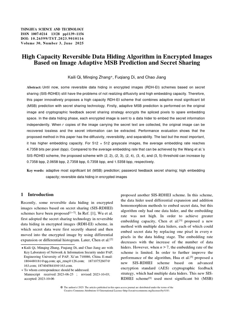 High Capacity Reversible Data Hiding Algorithm In Encrypted Images Based On Image Adaptive Msb