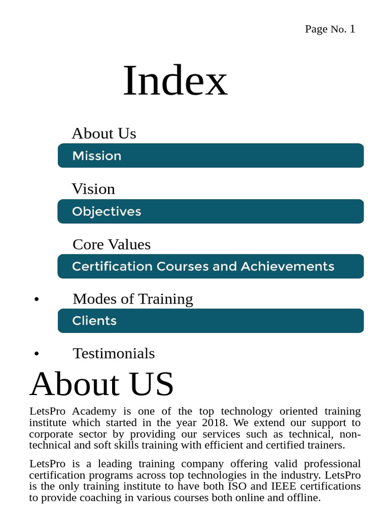 Letspro Profile | PDF | Computing
