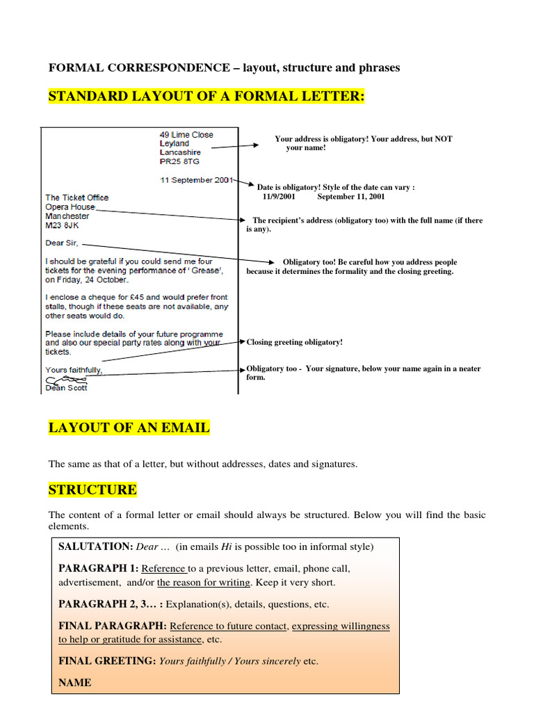 Formal Letter and Email Guidelines | PDF | Madam