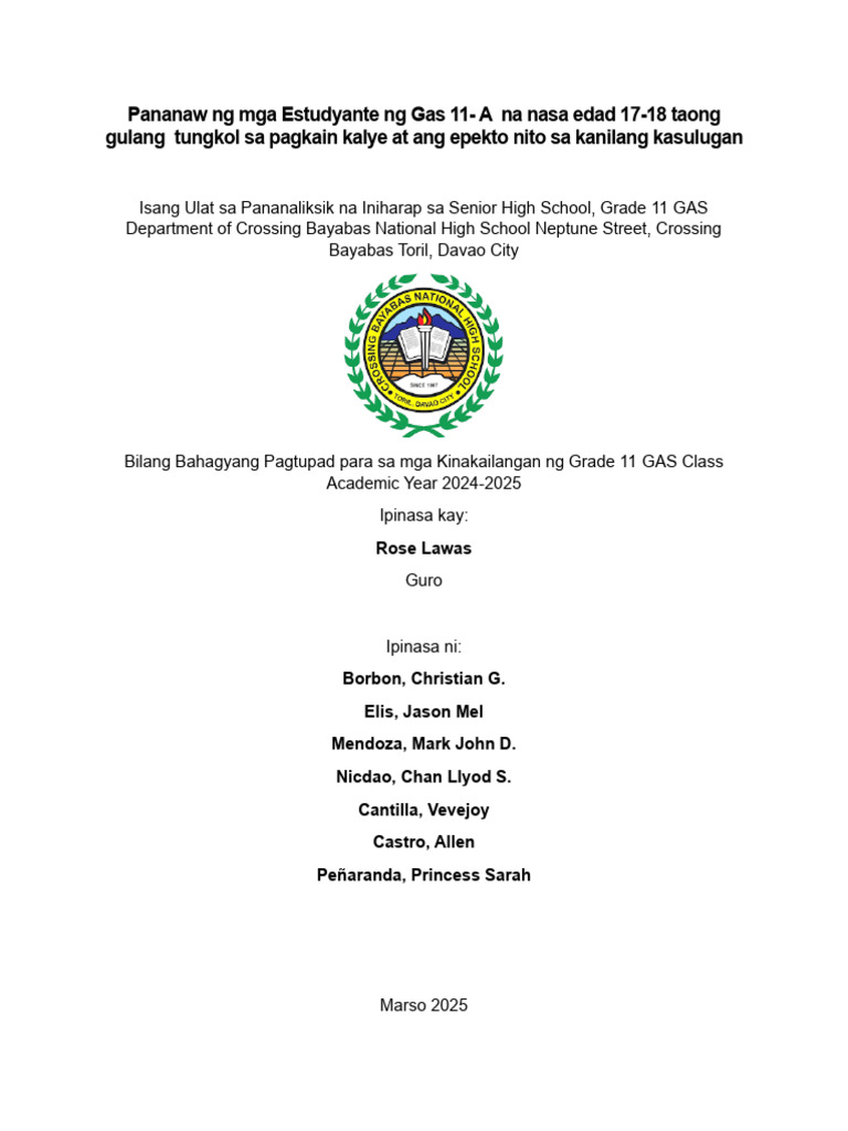 Filipino Research Group 5 | PDF