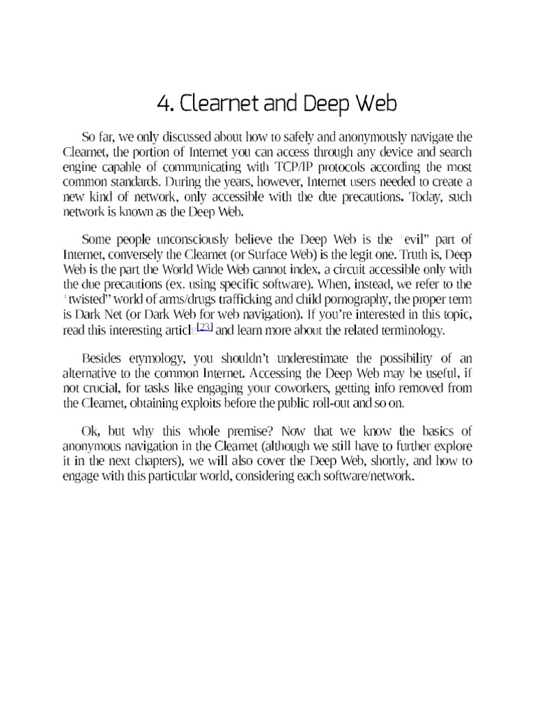 Clear Net and Deep Web | PDF