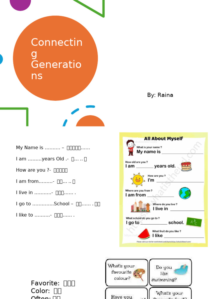 Connecting Generations - CLASS 3 | PDF