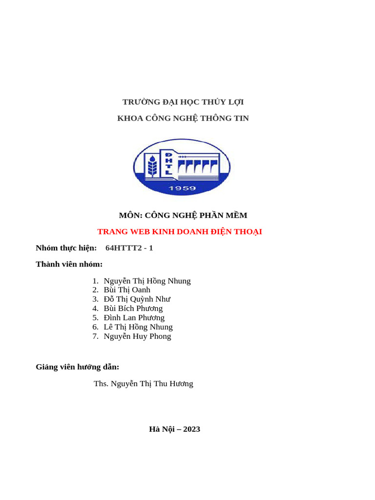 BTTH1 Nhom 64HTTT2 - 1 | PDF