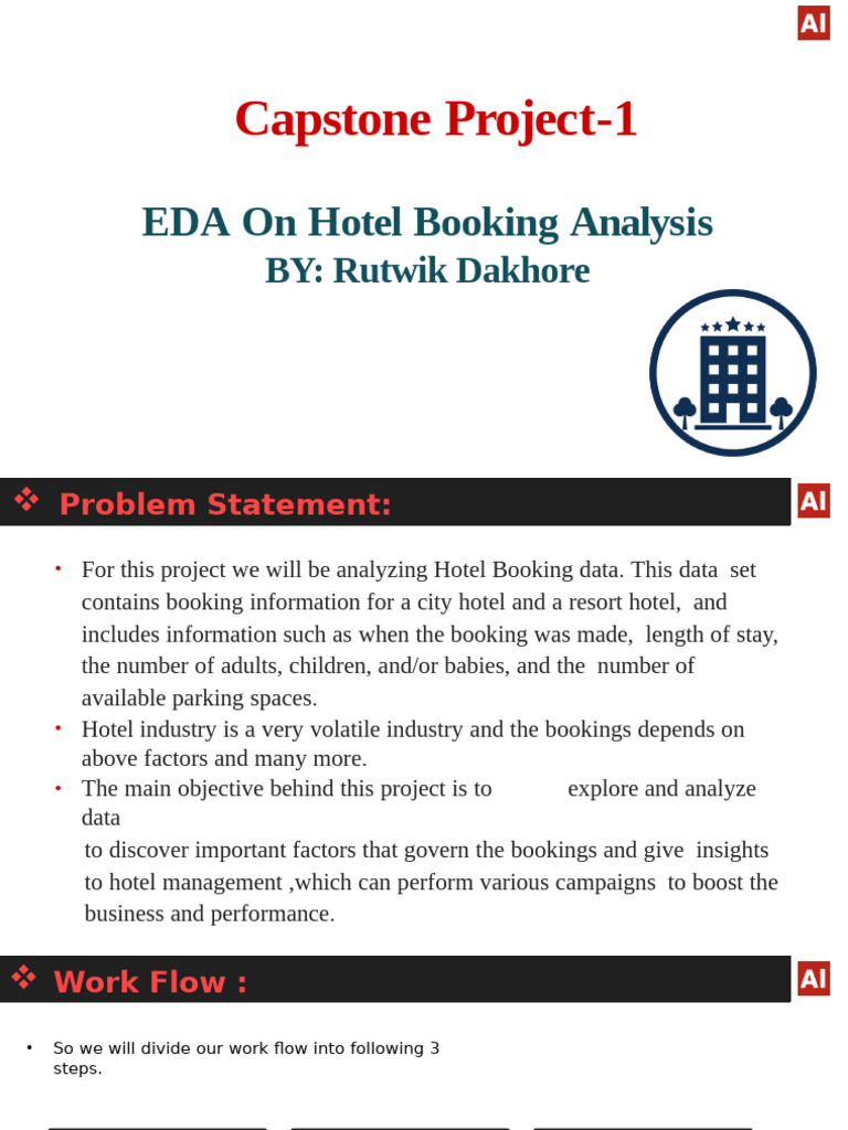 Project Presentation On EDA-Hotel Booking Analysis Capstone Project | PDF | Applied Mathematics ...