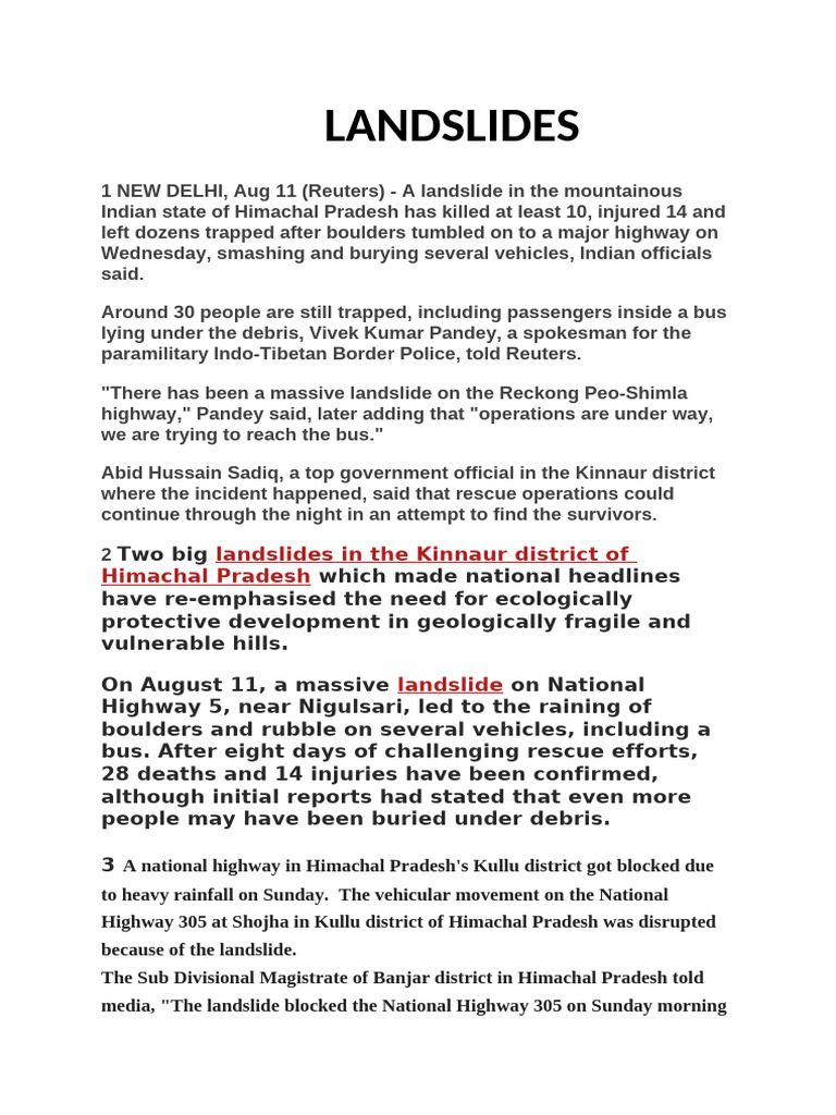 LANDSLIDES | PDF