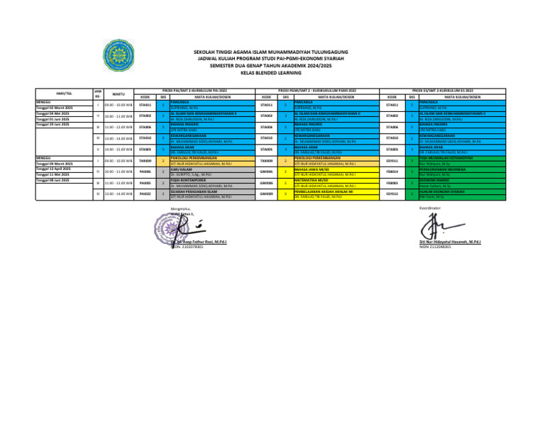 jadwal-blended-learning-smt-2-genap-24-25 (1) | PDF